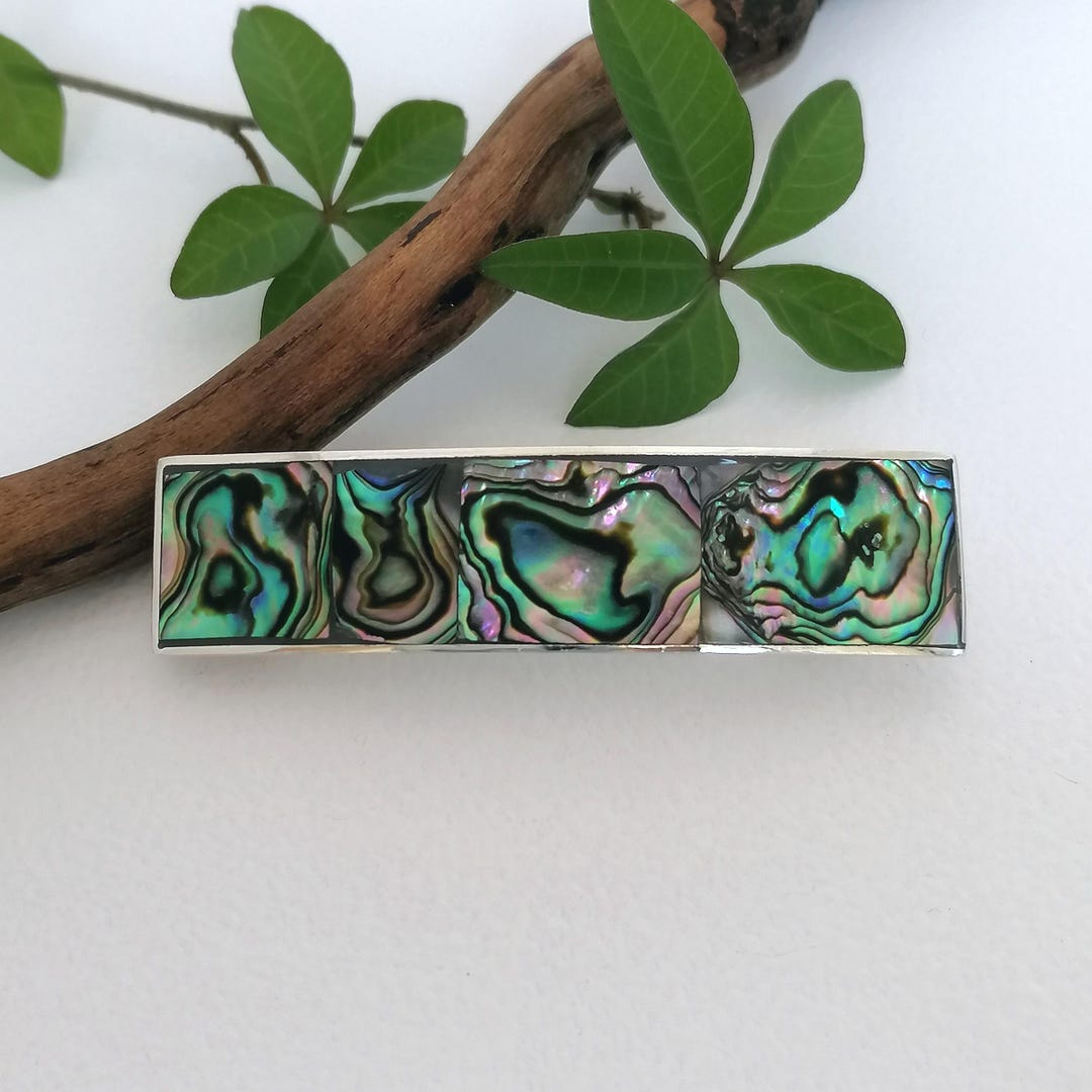 Abalone Hair Barrette, Art Deco Hair Slide, Minimalist Hair Clip ...