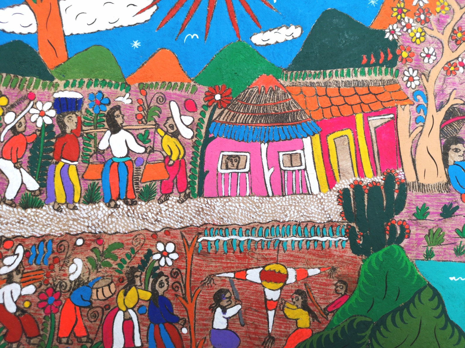 Mexican Folk Art Original Artwork Mexican Decor Mexican - Etsy