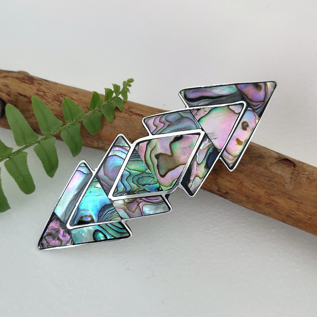 Art Deco Abalone Shell Barrette, Bridal Hair Accessory, Handcrafted ...