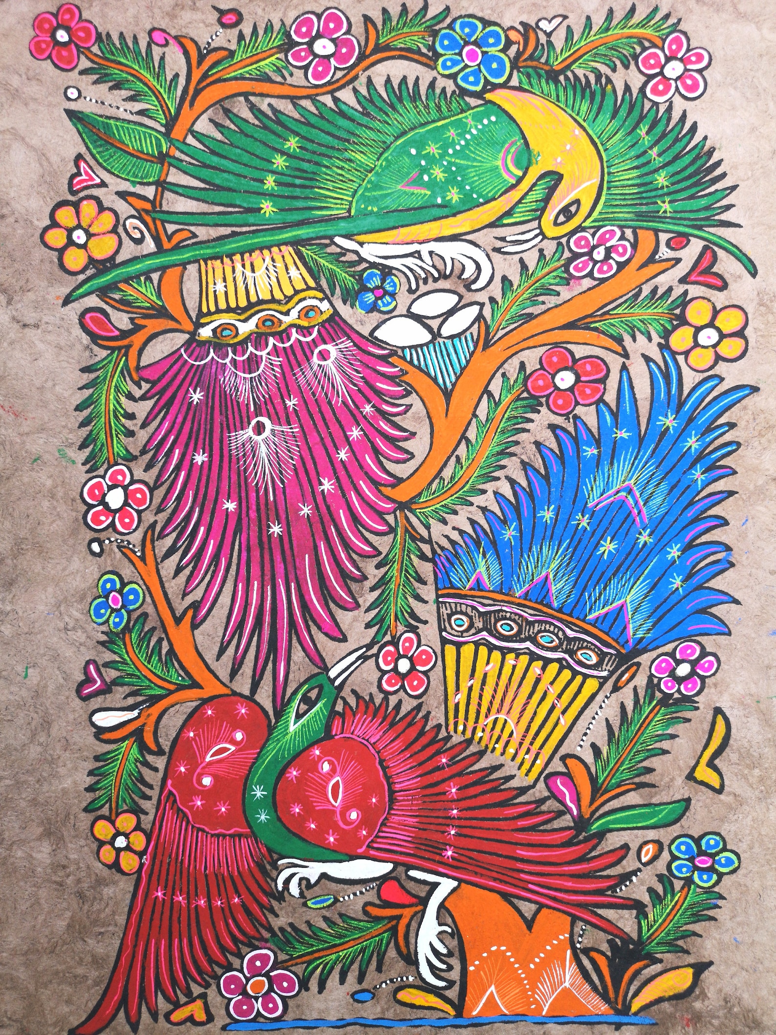 Tropical Birds Mexican Folk Art Housewarming Gift Mexican | Etsy