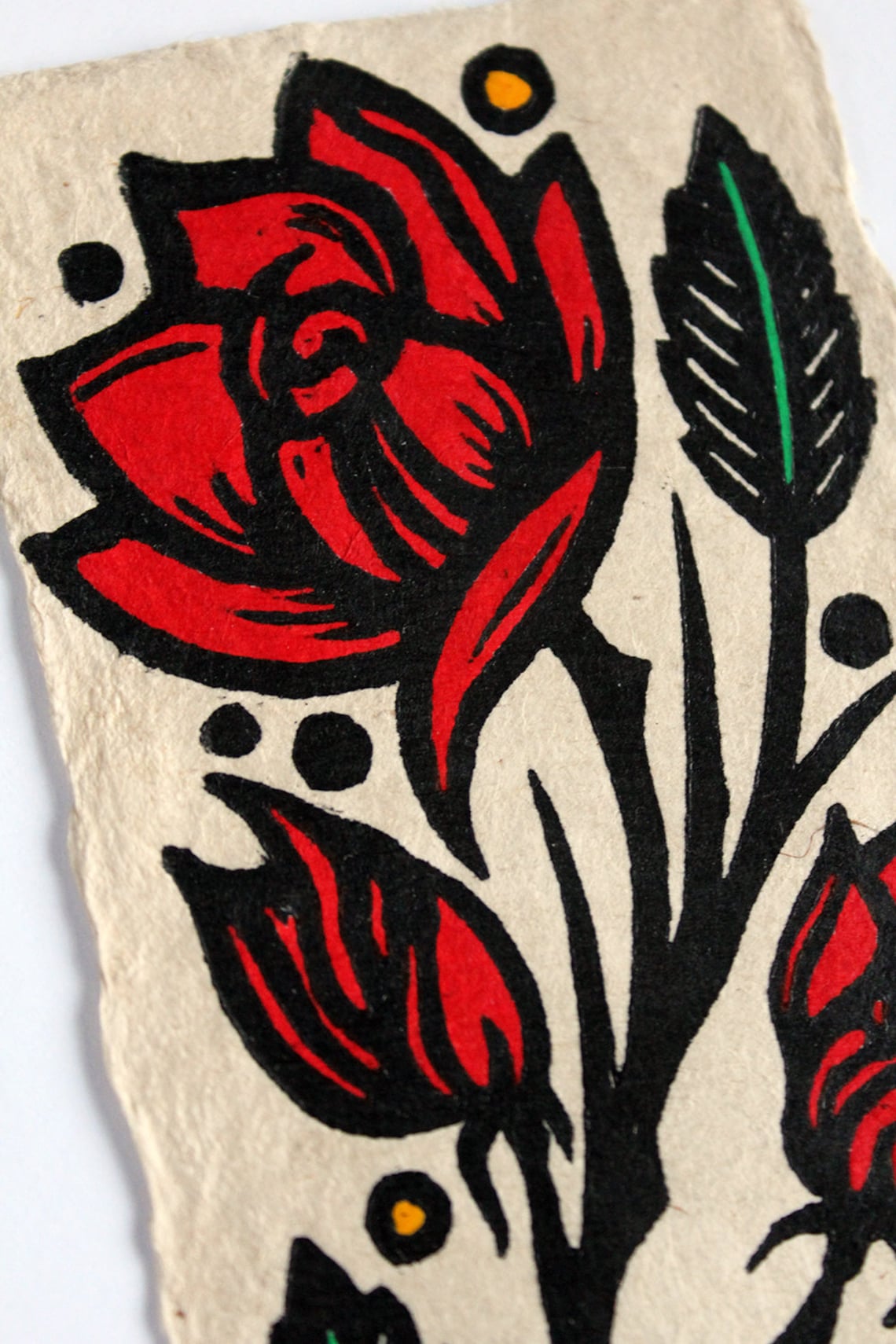 Little Roses 2020 Edition. A Hand Painted Linocut Print on - Etsy UK