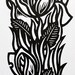 The Flames Rose Handmade Linocut Print on Japanese Paper - Etsy UK