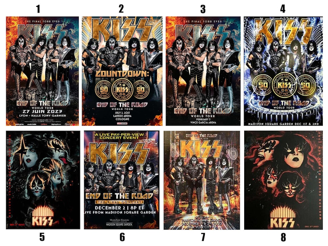 Kiss Band Poster, Kiss the Final 50 Shows Poster, Kiss Band End of the ...