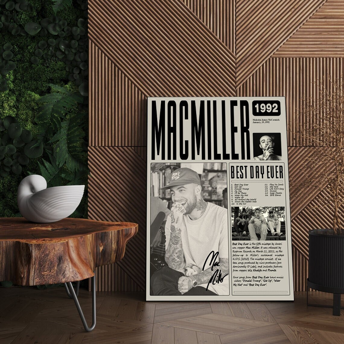 Mac-miller Poster, M Miller Best Day Ever Poster, Retro Newspaper ...