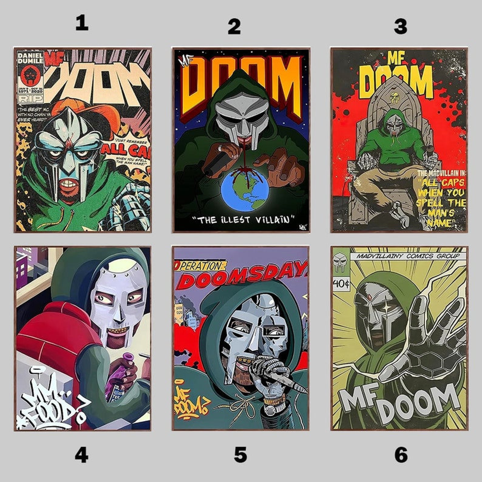 MF Doom Poster, Mf Doom Album Art, MF Doom Fan Gift, Daniel Dumile ...