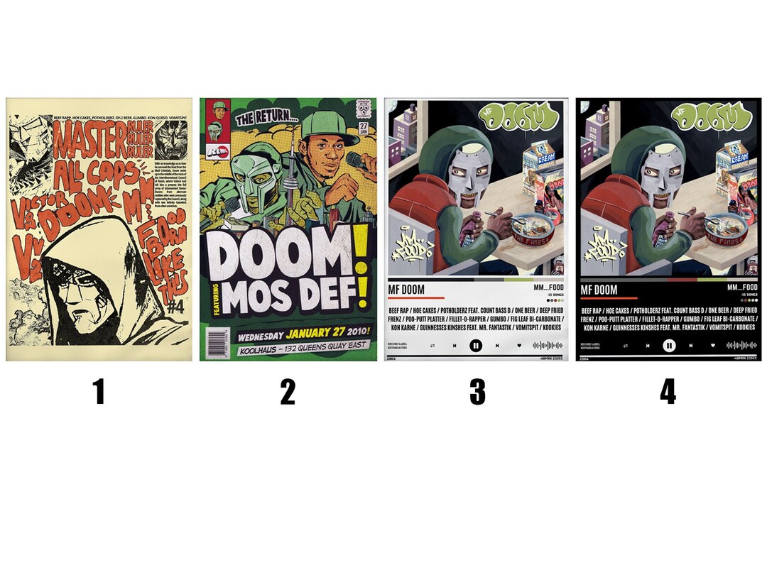 MF Doom Poster, Mf Doom Art Print, MM Food... Album Poster, Music ...