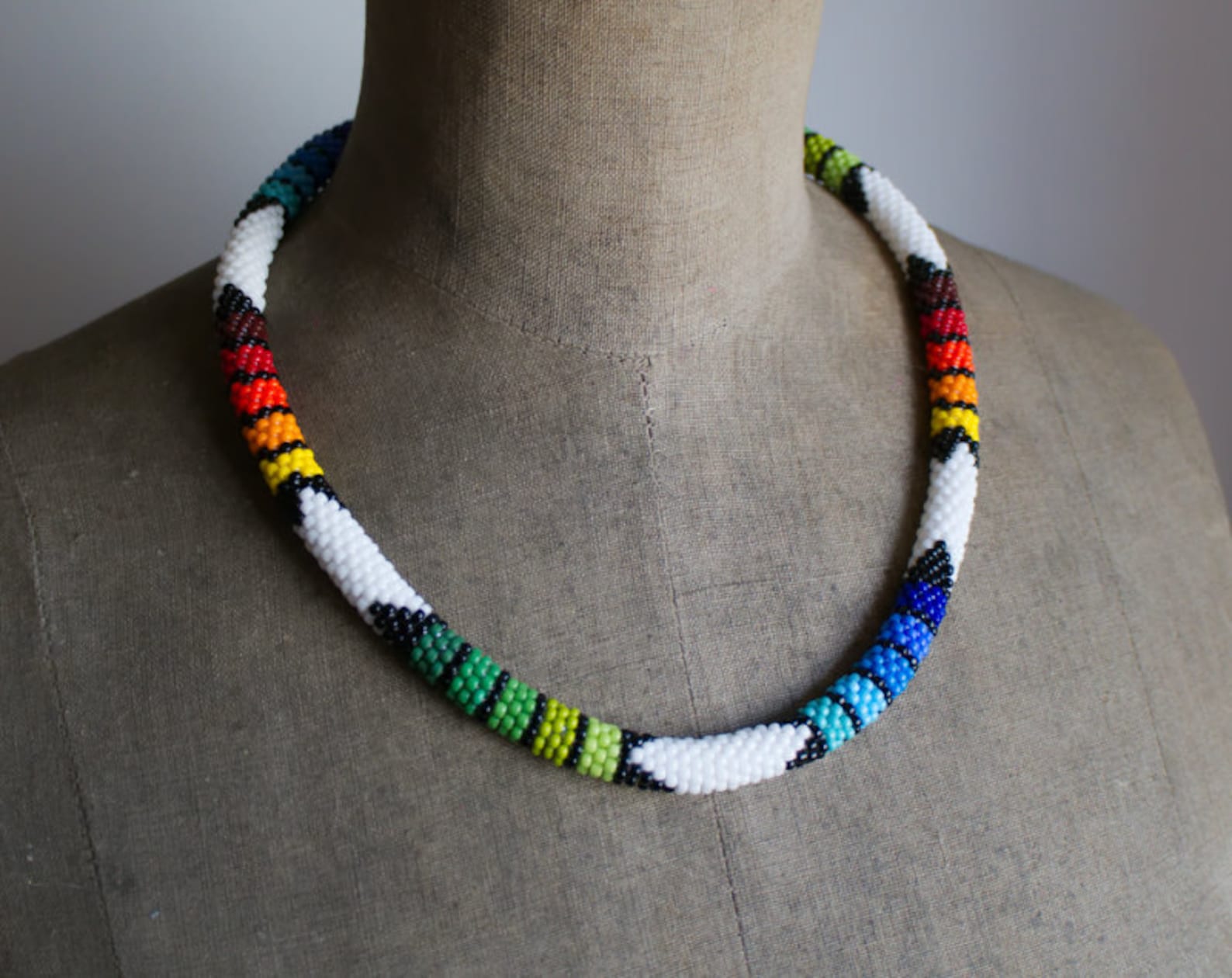 Colorful African Inspired Necklace African Style Necklace - Etsy