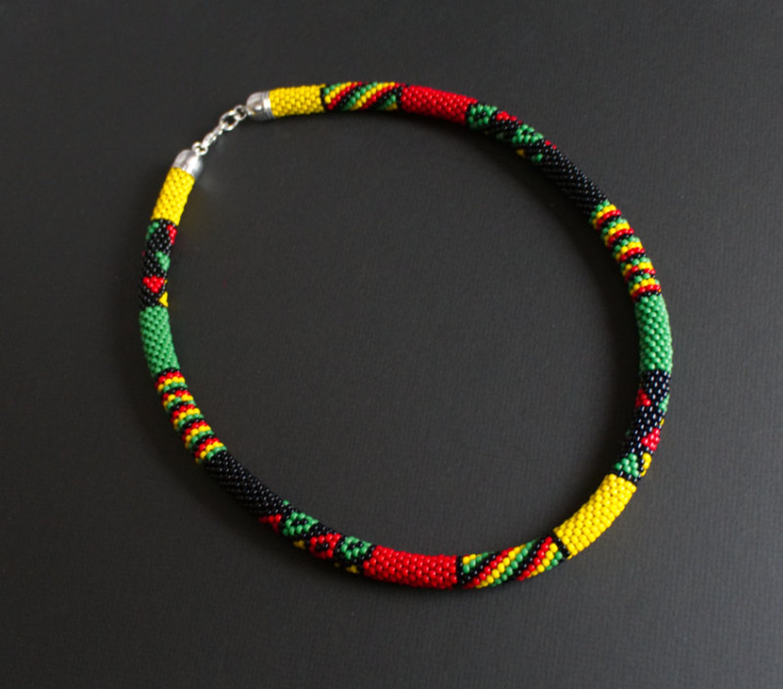 Rasta Style Necklace African Style Necklace Reggae Inspired - Etsy