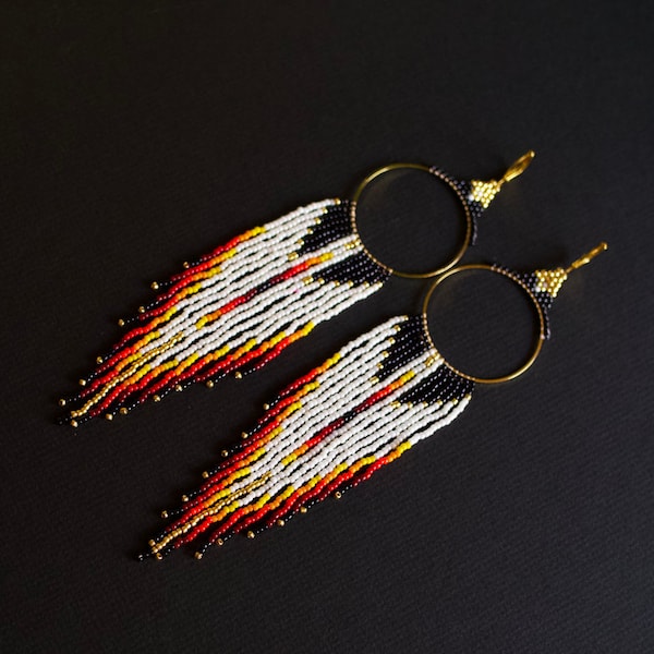 Long Fringe Earrings - Etsy
