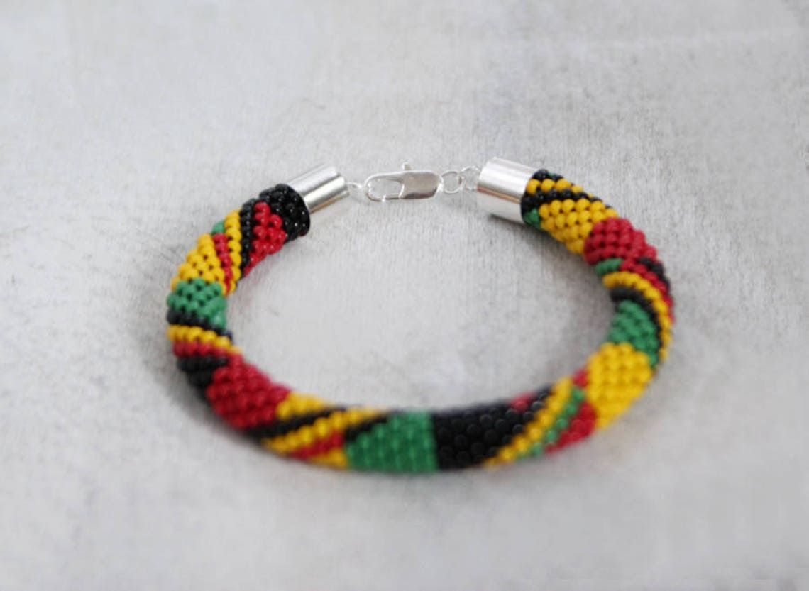 Reggae Style Bracelet Rastafarian Inspired Bracelet Rasta - Etsy Israel