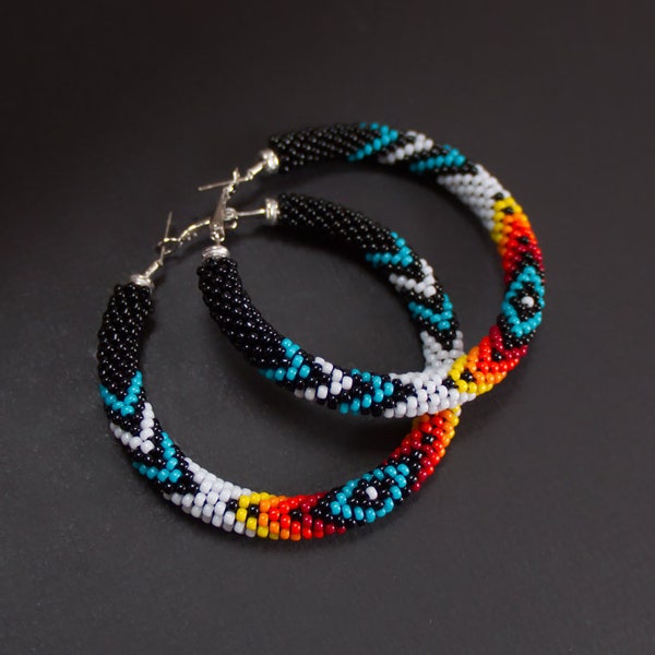 Native American Beaded Earrings - Etsy