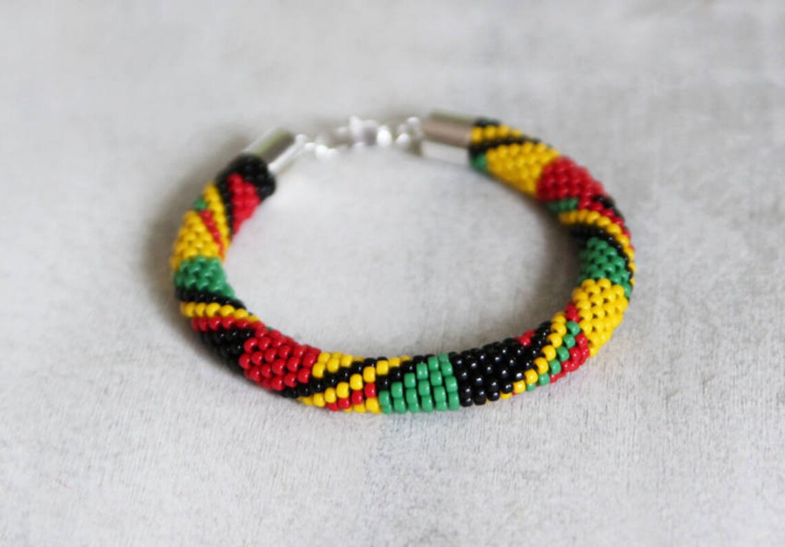 Reggae Style Bracelet Rastafarian Inspired Bracelet Rasta - Etsy Israel