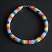 Peruvian Style Necklace, Beaded Rainbow Necklace, Chunky Rope Necklace ...