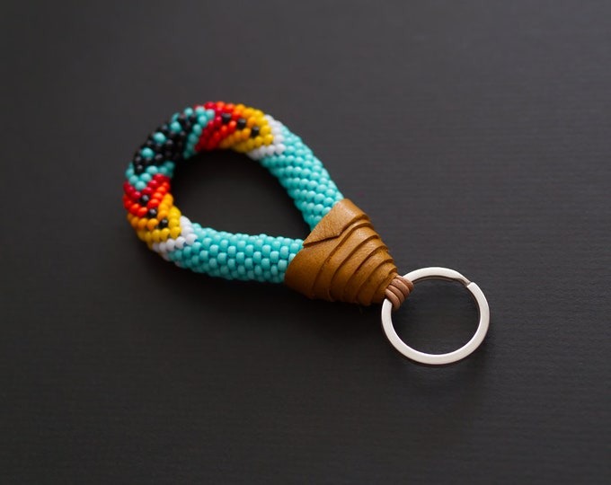 Authentic Native American Handmade Beaded Keychain/wristlet | American ...