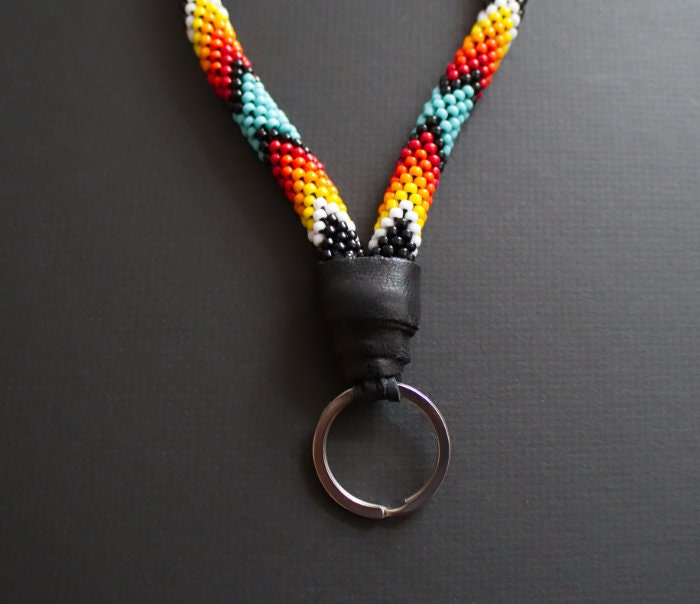Native Style Beaded Wrist Keychain Ethnic Style Wristlet | Etsy