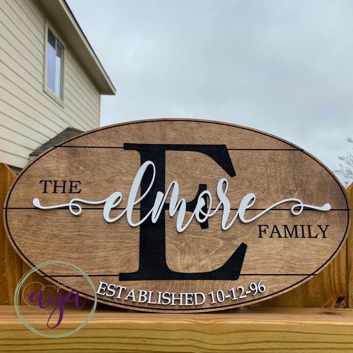 Family Name Sign Initial Sign Family Wall Decor Focal Wall | Etsy