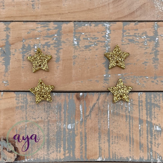 18mm Star Glitter Acrylic Connector Acrylic Findings Acrylic - Etsy