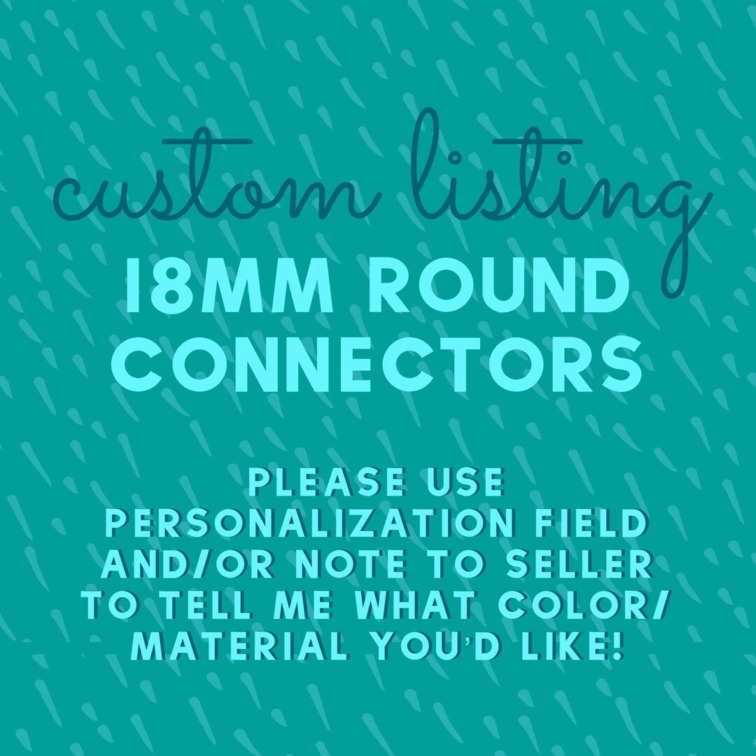 Custom 18mm Wood or Acrylic Round Connectors, Earring Findings, Wood ...