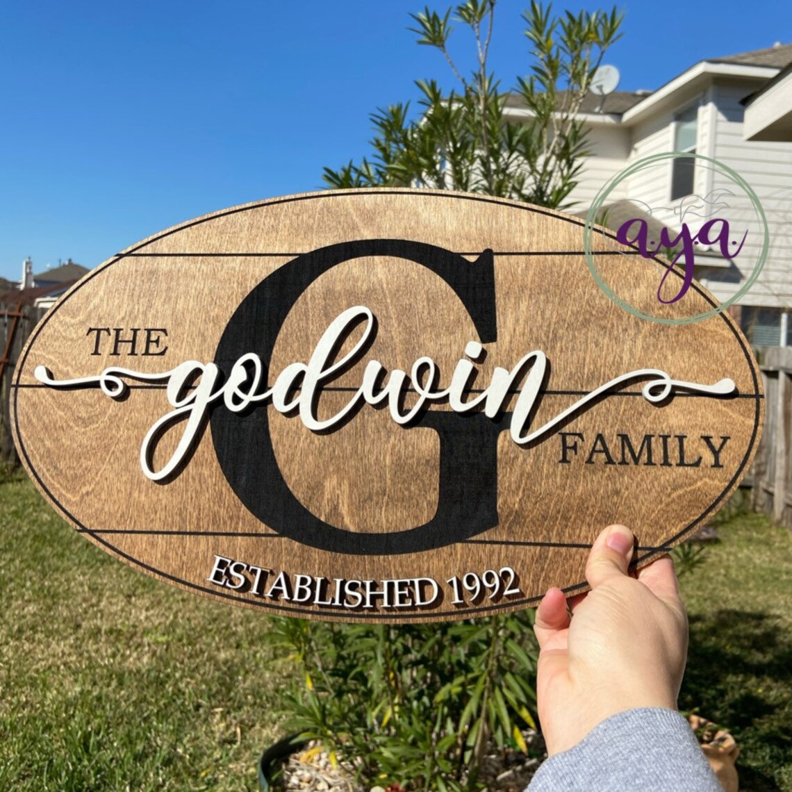 Family Name Sign Initial Sign Family Wall Decor Focal Wall | Etsy