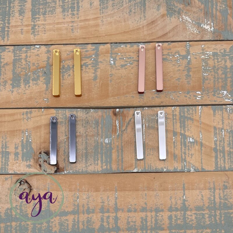 Gemstone Bar Connector - Etsy