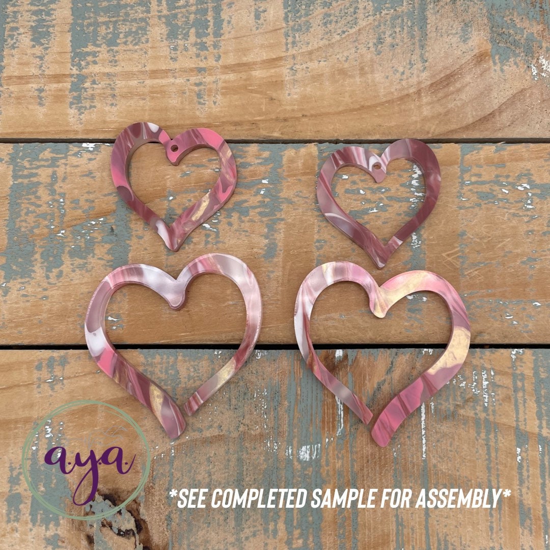 Interlocking Hearts Earring Kit, READ Description, Valentine Earrings ...