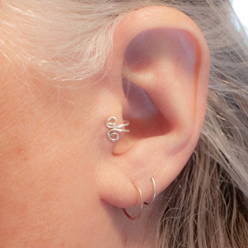 Gold Filled Small Swirl Tragus Ear Cuff - Etsy