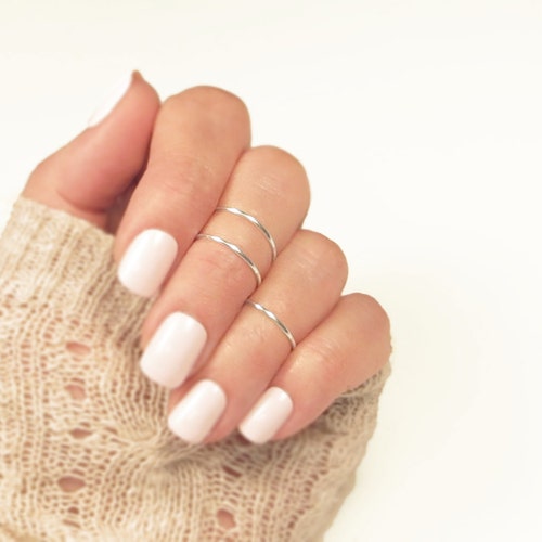 Mixed Metal Ring Set Tri Color Rings Gold Stacking Rings Two | Etsy