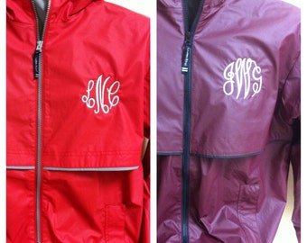 Ladies Charles River New Englander Monogrammed Rain Jacket, Personalized Rain Coat, Custom Rain ...