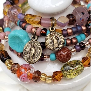 Holy Spirit Catholic Stacking Bracelets Set of Three Stackable ...