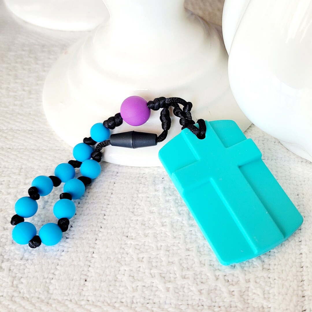 Kids Rosary Teaching Toy, Child's First Rosary Silicone Sensory Beads ...