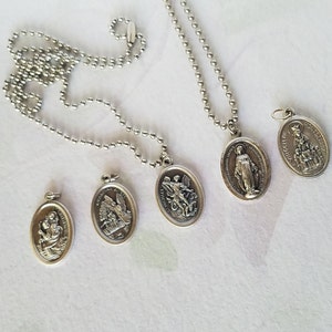 Catholic Patron Saint Medal Male Saint Gift Ball Chain Necklace, St ...