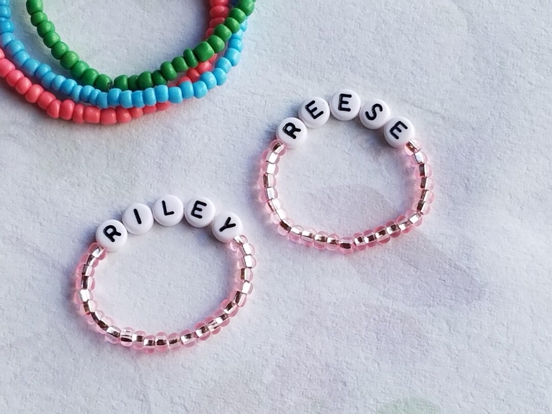 Twin Girl ID Bracelet Set, Pink Beaded Baby Bracelets - Etsy
