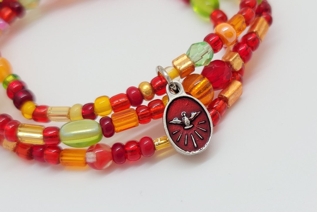 Holy Spirit Catholic Stacking Bracelets Set of Three Stackable ...