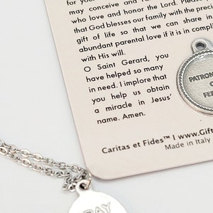 St. Gerard Majella Patron Saint of Fertility and Pregnancy, Silver ...