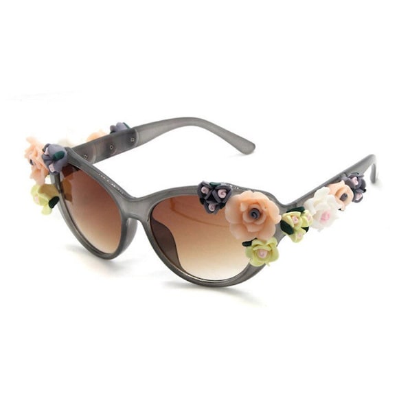 Flower Sunglasses - Etsy