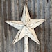 White Star Christmas Tree Topper Decoration White Metal Star 12 ...