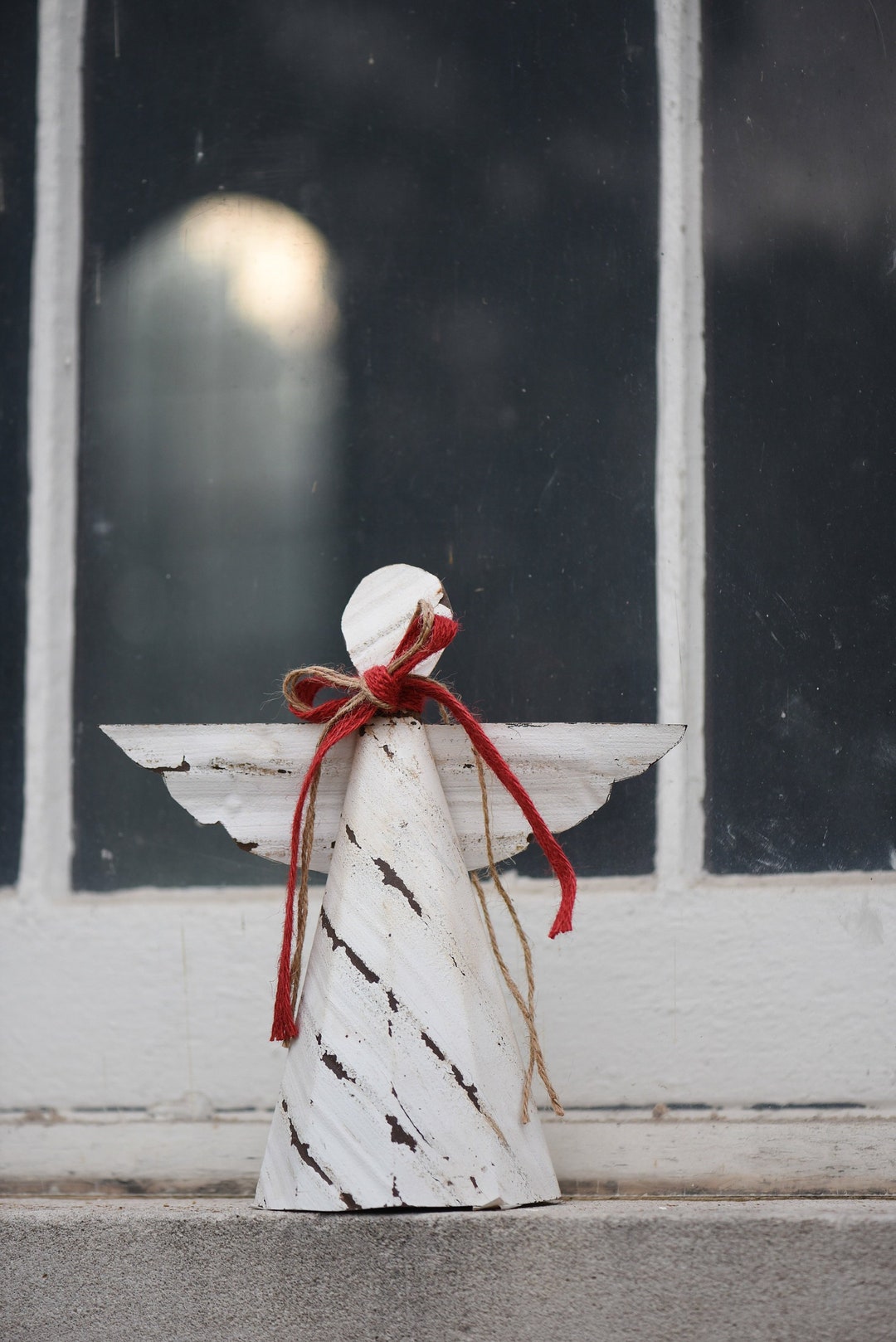 Metal Angel Tree Topper Christmas Angel Topper 12” Angel Reclaimed ...
