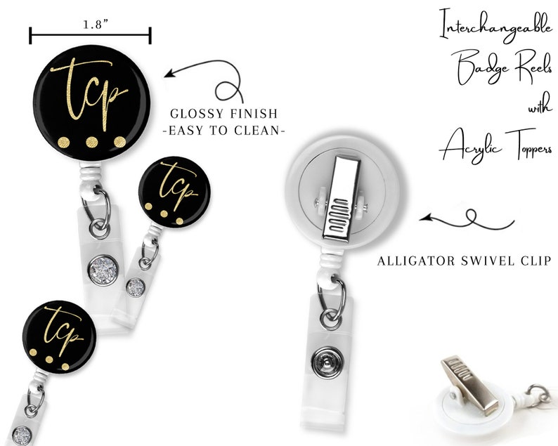 Badge Reel Topper, Interchangeable Badge Reel, Alligator Clip Epoxy ...