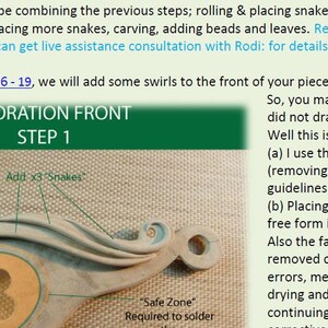 PMC Tutorial - Metal Clay Sky Guide 3 - Basic .pdf Tutorial - Glow With the Flow Pendant - Etsy