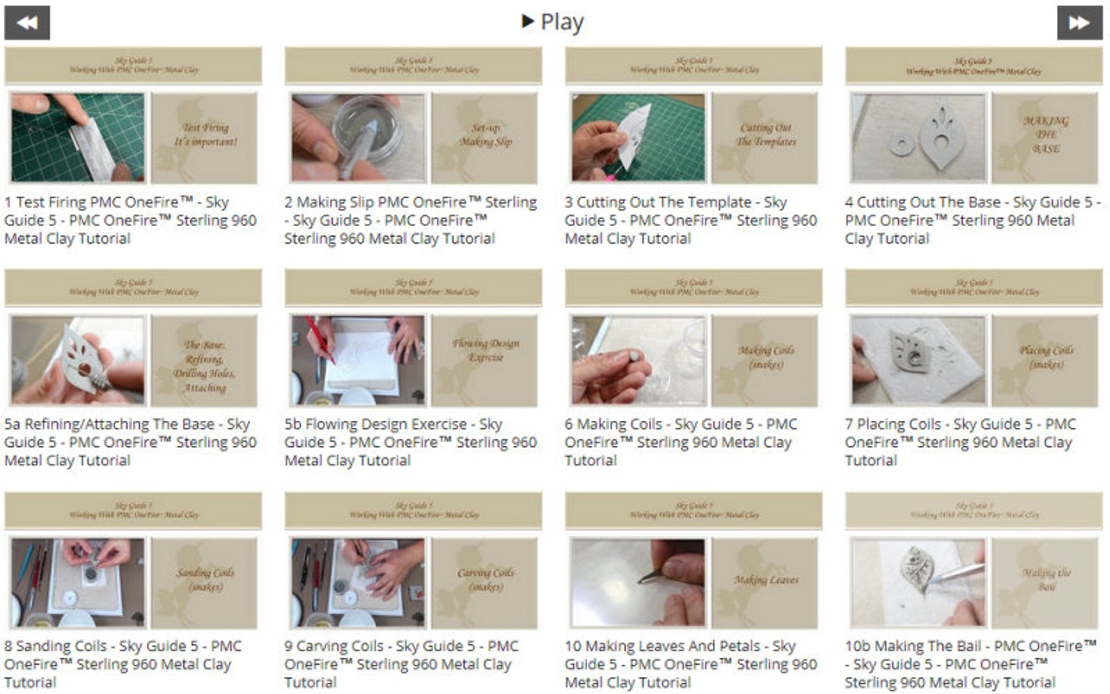 Sky Guide 5 PMC Onefire™ Sterling Metal Clay Tutorial Learn - Etsy