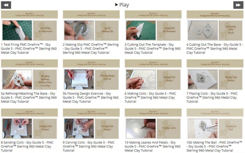 Sky Guide 5 PMC Onefire™ Sterling Metal Clay Tutorial Learn - Etsy