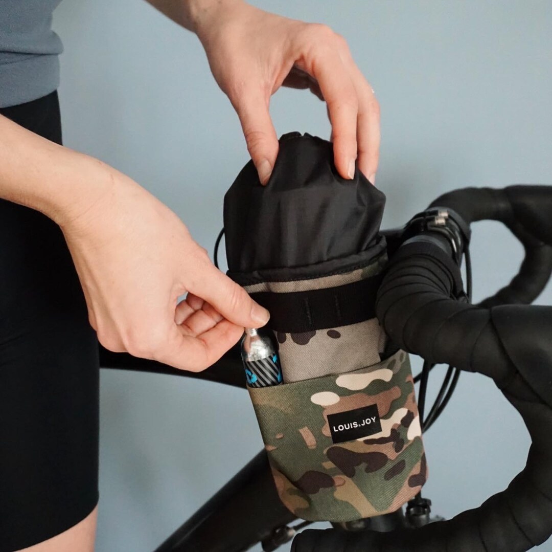 Camo Bicycle Stem Bag | Bike Feed Bag | Snack Bag | Bikepacking ...