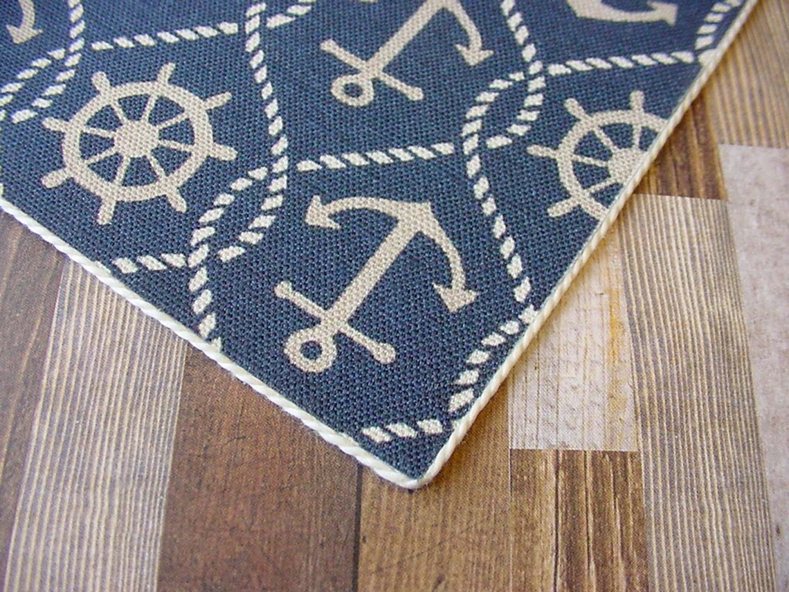 Dollhouse Miniature Nautical Rug Ropes Sailor Anchors Coastal - Etsy