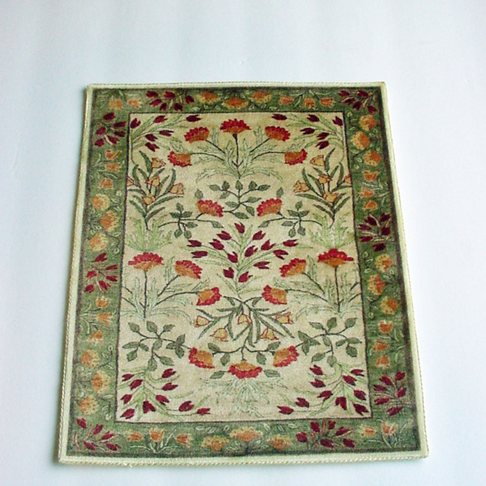 Miniature Dollhouse Velvet Rug 1:12 Scale Green Arts Crafts - Etsy