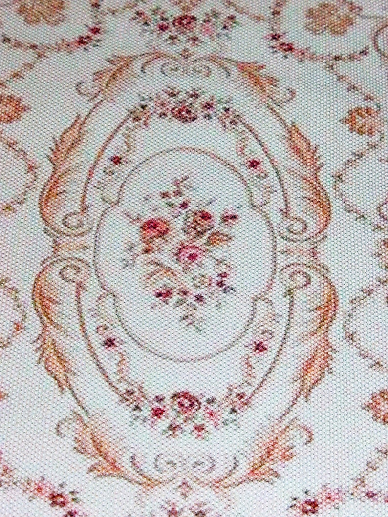 Dollhouse Miniature Rug Pink Roses Carpet Dolls House 1:12 - Etsy