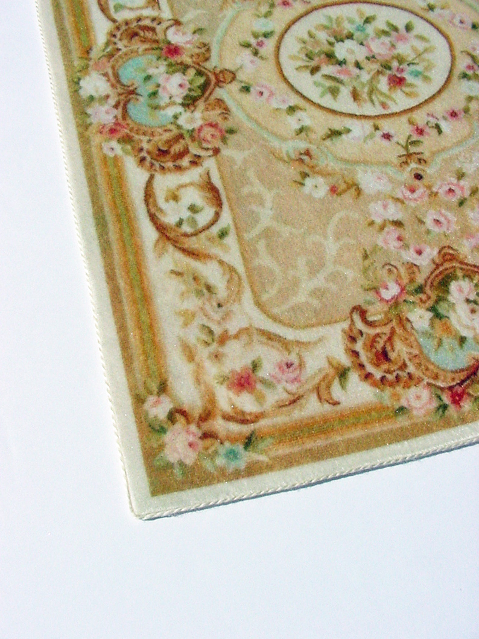 Miniature Dollhouse Velvet Rug 1:12 Scale Green Floral | Etsy