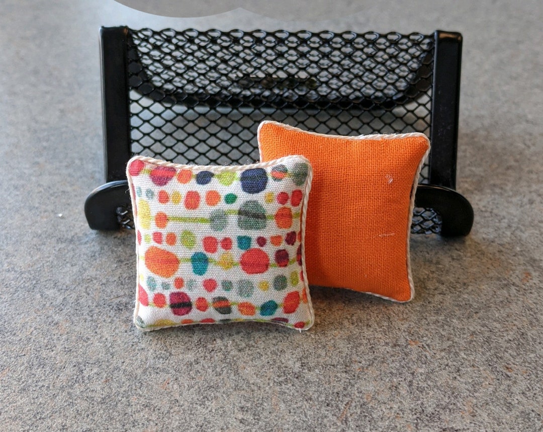 Dollhouse Miniature Pillows 1:12 Scale Midcentury Modern Dots (pair) - Etsy