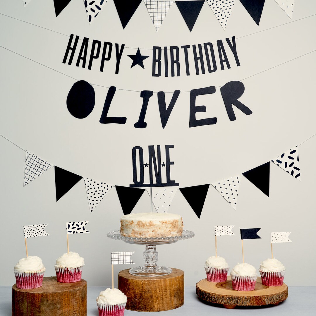 Mini Party in A Box • Black & White • Birthday • Party Decor Package - Etsy