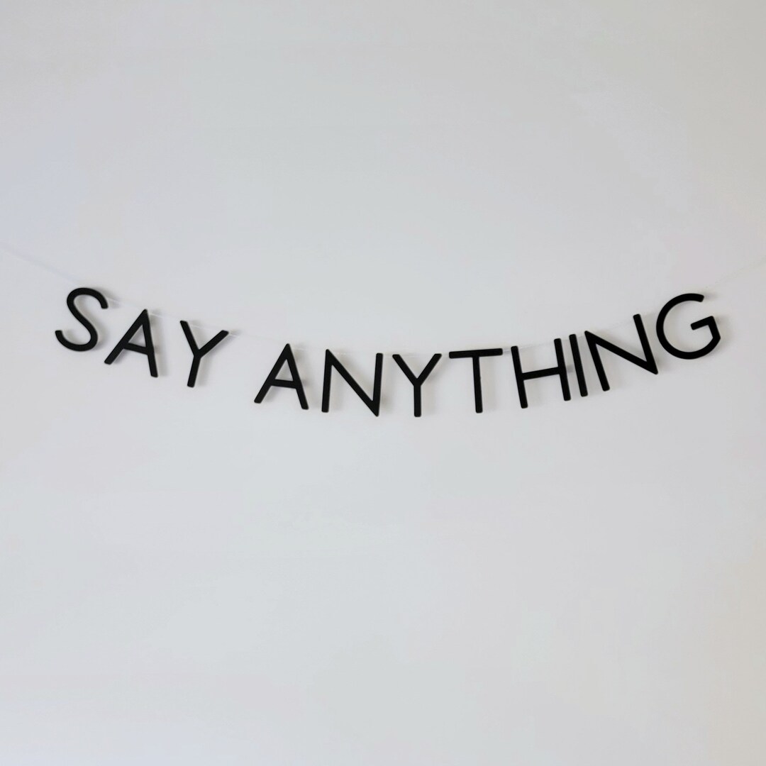 Say Anything Banner Modern Sans Serif Any Color Any Text Party ...