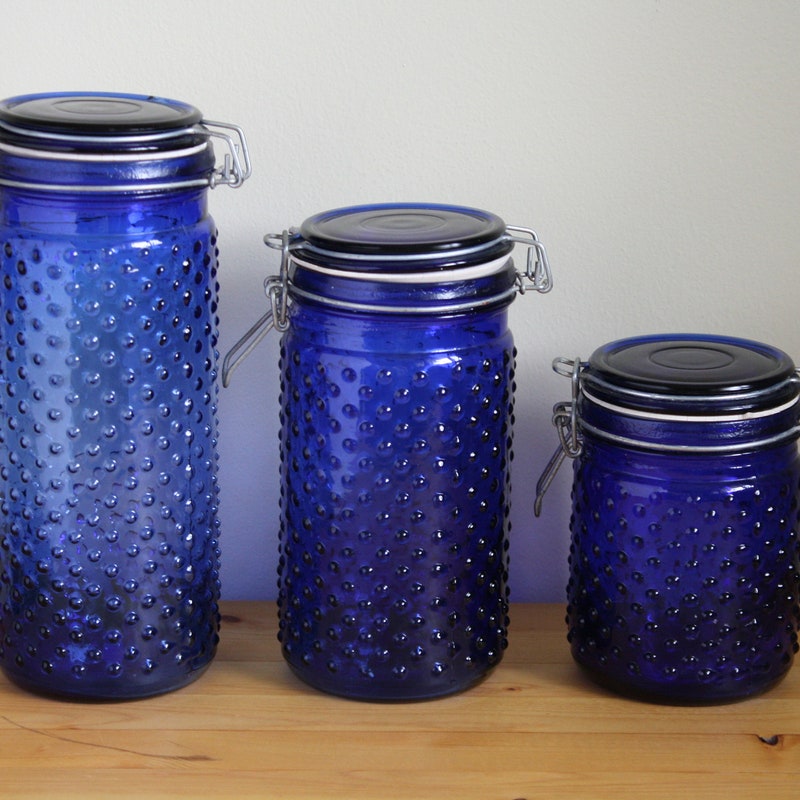 Blue Canisters - Etsy